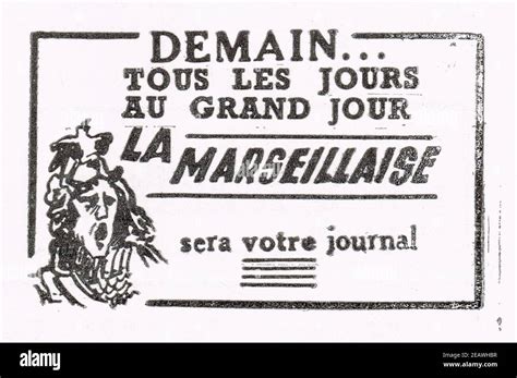 La Marseillaise Newspaper Of The French National Liberation Movement