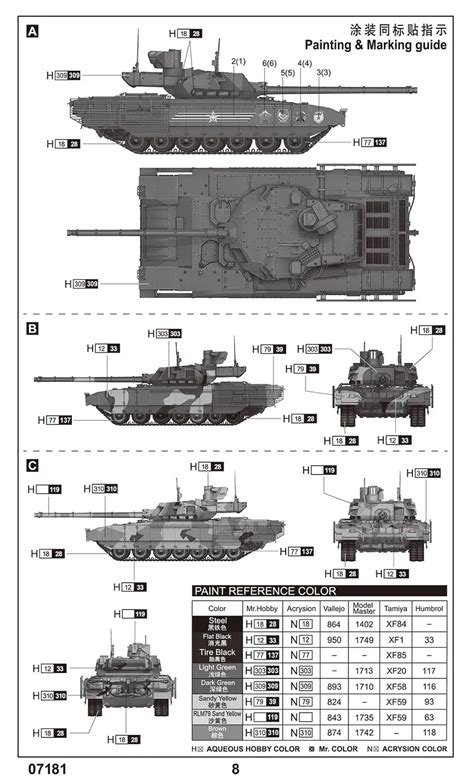 Trumpeter Russian T 14 Armata Main Battle Tank Scale 172