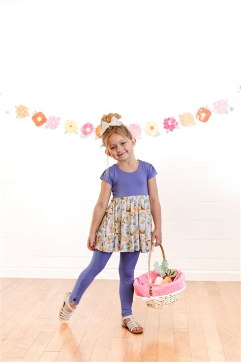 Easter Short Sleeve Empire Tunic Set Twinflower Creations
