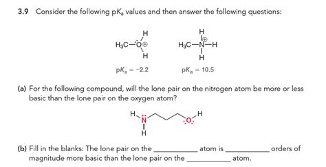 Solved 3 9 Consider The Following Pka Values And Then Answer Chegg Com