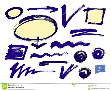 Set Of Hand Drawn Grunge Design Elements Frames Speech Bubbles Boxes