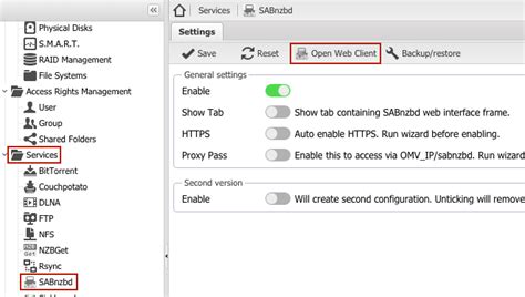 Install SABnzbd Plugin OpenMediaVault