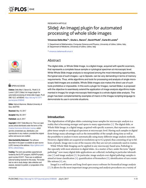 Pdf Slidej An Imagej Plugin For Automated Processing Of Whole Slide