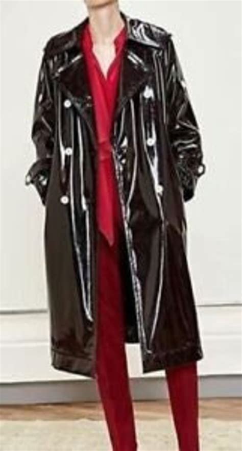 New Black PVC Trench Vinyl Shinny Coat All Sizes Etsy