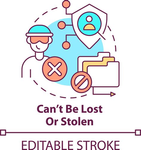 Cant Be Lost And Stolen Concept Icon Biometric Authentication Abstract Idea Thin Line