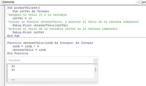Funciones VBA Llamada valor de retorno y parámetros Automate Excel