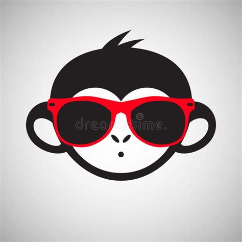 Netter Affe In Der Sonnenbrille Illustration Vektor Abbildung