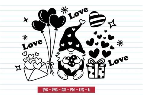 Gnome Valentine Svg Valentines Svg Love Graphic By Dakhashop · Creative