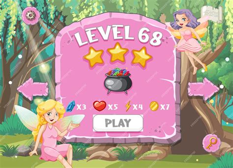 Premium Vector A Game Background Template With Elements