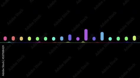 Sound Wave Isolated On Black Background Multicolored Digital Sound