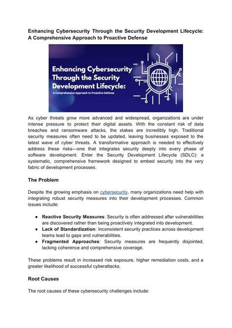 Ppt Enhancing Cybersecurity Through The Security Development Lifecycle A Comprehensive