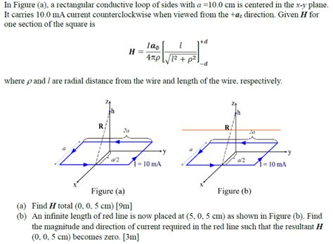 solved in figure a a rectangular conductive loop of sides