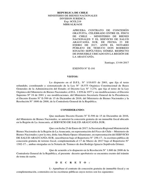 De E 191 Cglp Ix 2017 Pdf Chile Ley Común