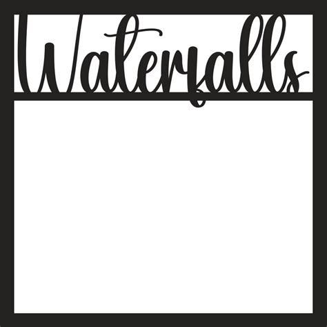 Waterfalls Scrapbook Page Overlay Digital Cut File Svg Instant