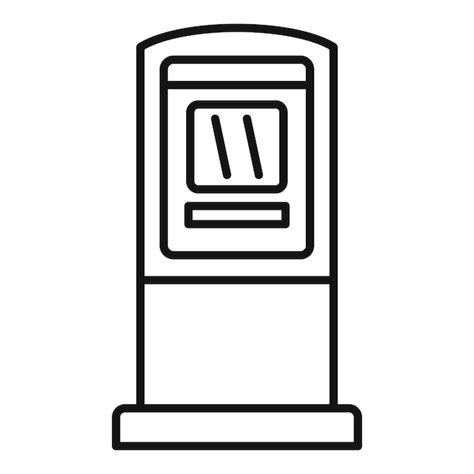 Atm 돈 전송 아이콘 흰색 배경에 고립 된 웹 디자인을 위한 개요 Atm 돈 전송 벡터 아이콘 프리미엄 벡터