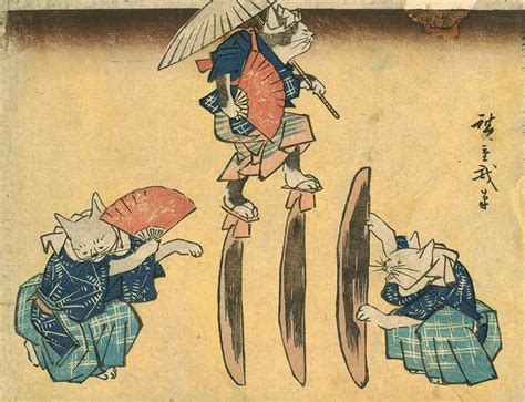 Ukiyo E Cats Felines In Japanese Art
