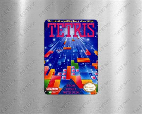 Tetris Nes Box Cover Video Game Fridge Magnet Etsy