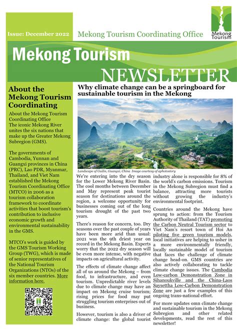 mekong tourism newsletter december 2022 issue