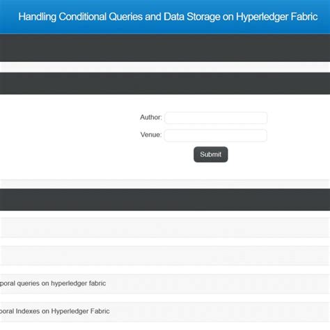 The Interface Of Conditional Query Download Scientific Diagram