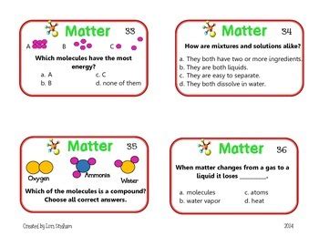Matter Task Cards By Lori Stidham Teachers Pay Teachers