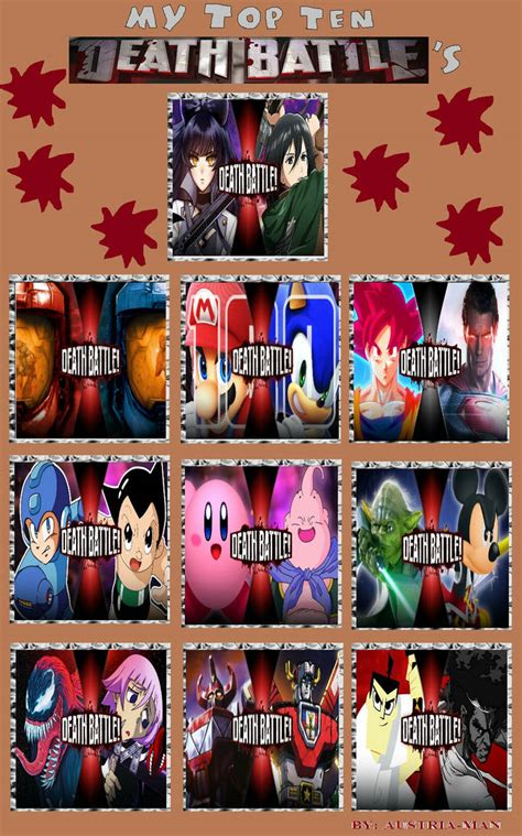 My Top 10 Death Battle Episodes By Prince Ralsei Of Da On Deviantart