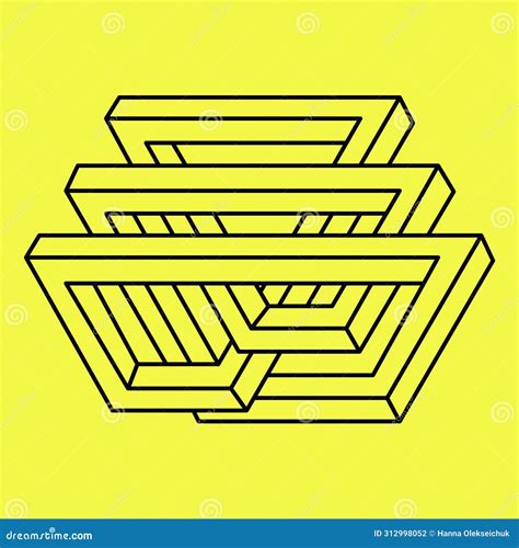Impossible Shapes Sacred Geometry Object Optical Illusion Abstract Eternal Geometric Figure