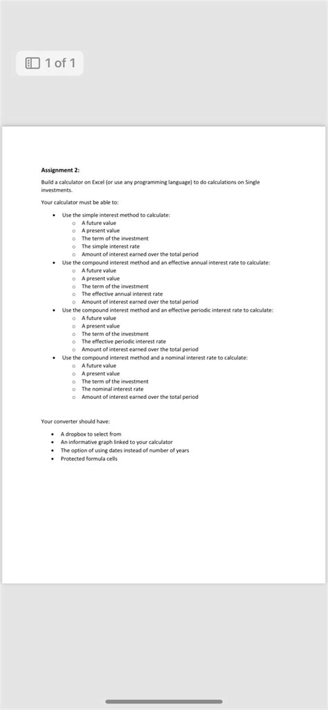 Solved • ﻿1 ﻿of 1assignment 2build A Calculator On Excel