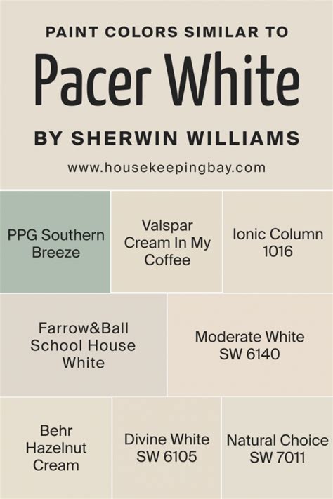 Pacer White Sw 6098 Paint Color By Sherwin Williams Housekeepingbay