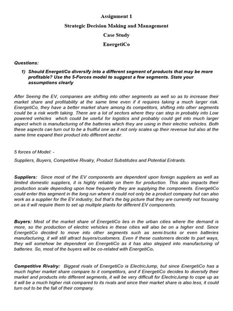 Assignment 1 Sdmm Energetico Pdf