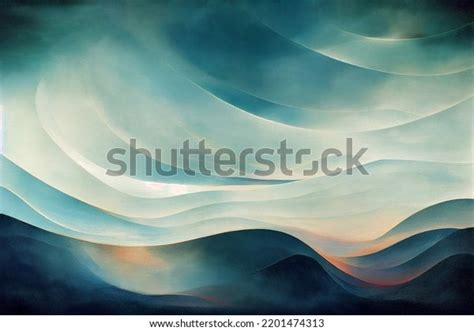 Modern Abstract Dreamy Background Blue Turquoise Stock Illustration