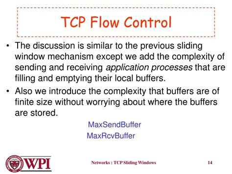 Ppt Tcp Sliding Windows Flow Control And Congestion Control
