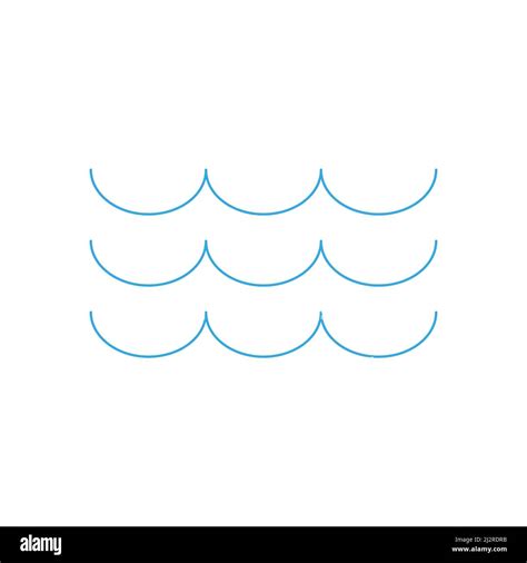 Water Wave Icon Ocean And Sea Symbol Vector Illustration Isolated On