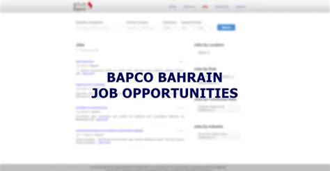 Bapco Bahrain Job Vacancies 2025 Bahrain Ofw