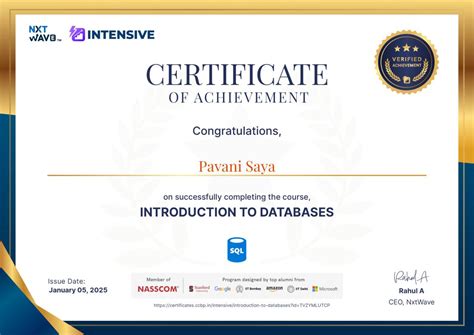 Pavani Saya On Linkedin Nxtwave Learningprogress