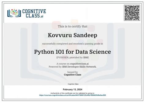 Sandeep Kovvuru On Linkedin I Have Successfully Completed Python For Data Science In Ibm