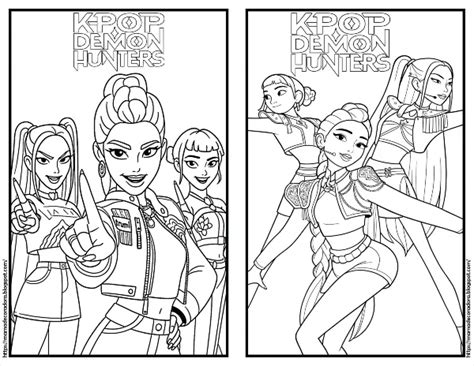 Día Del Niño 7 Dibujos De Las Guerreras K Pop Para Imprimir Y Colorear