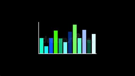 Animated Bar Graph Fluctuating In Suitable For Showing Business Stock
