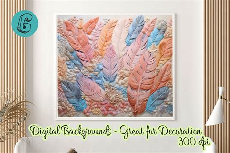 Feather Macrame Background 06 Graphic By Glamour · Creative Fabrica