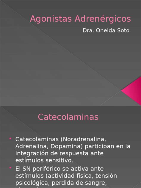 Agonistas Adrenergicos Pdf Especialidades Medicas Drogas Que