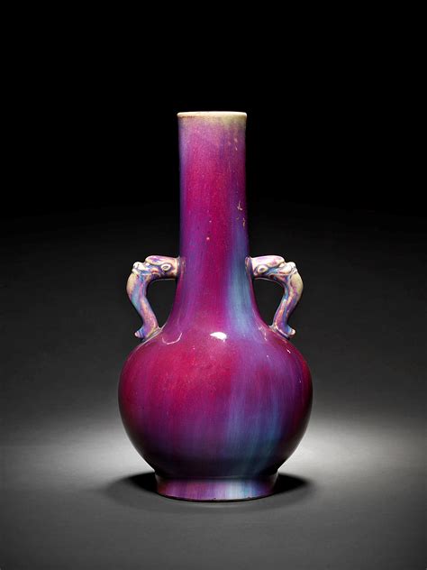 Bonhams A Flambé Glazed Bottle Vase 19th Century