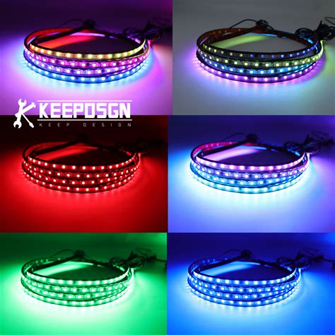 6Pc Car RGB LED Underglow Light Smart Neon Accent Strips Kit Dream