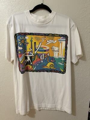 White Vintage 90s Retro Graphic Tshirt Mens Short Sleeve Large Ebay