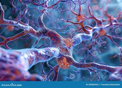 Neurons With Dendrites Affected By Amyloid Plaques In Alzheimers