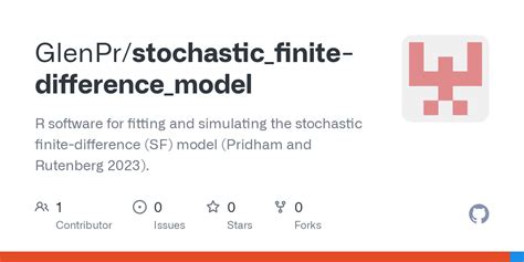 Github Glenpr Stochastic Finite Difference Model R Software For Fitting And Simulating The