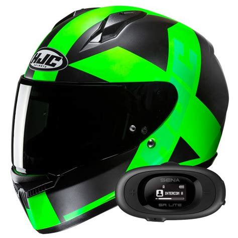 Pack Casco Moto Kit Bluetooth Hjc C10 Tez Mc4hsf Kit Bluetooth 5r