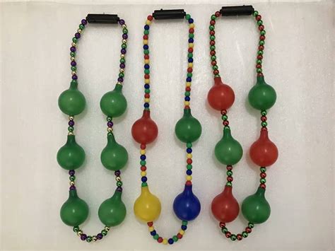 Happy Birthday Party Flashing Light Up Led Bead Necklaces