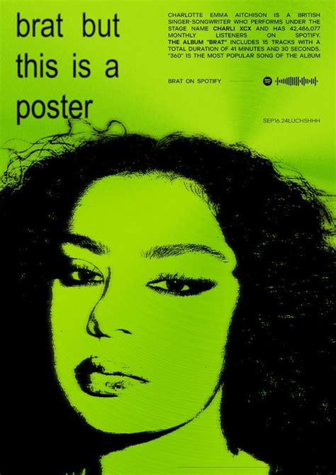 Charli Xcx Brat So Julia Poster En 2024