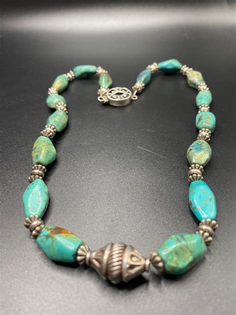 Vintage Boho Turquoise Sterling Gem