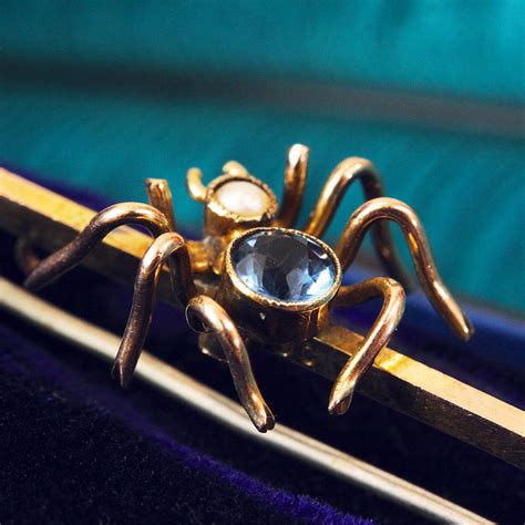 Quirky Edwardian Spider Bar Brooch Fetheray
