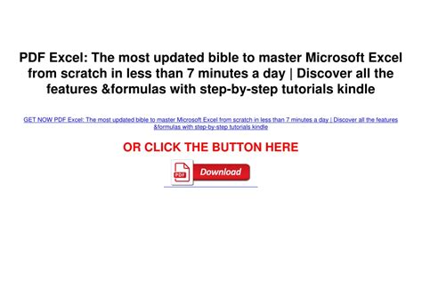 PPT PDF Excel The Most Updated Bible To Master Microsoft Excel From